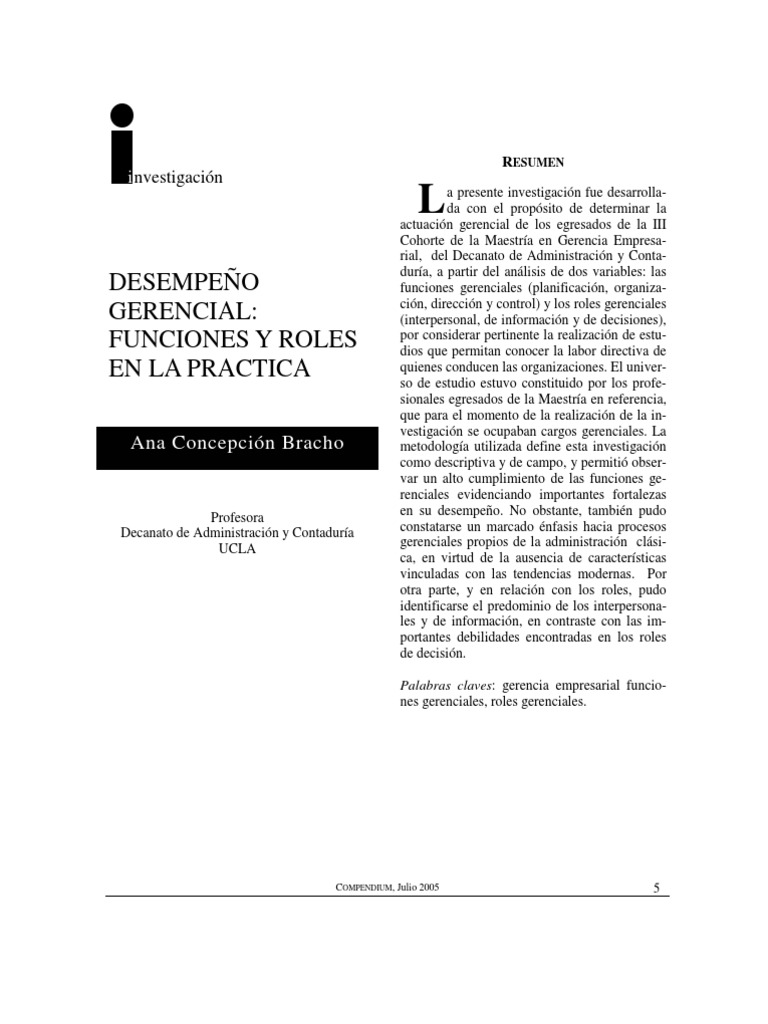 Investigacion Ana Bracho | PDF | Planificación | Liderazgo
