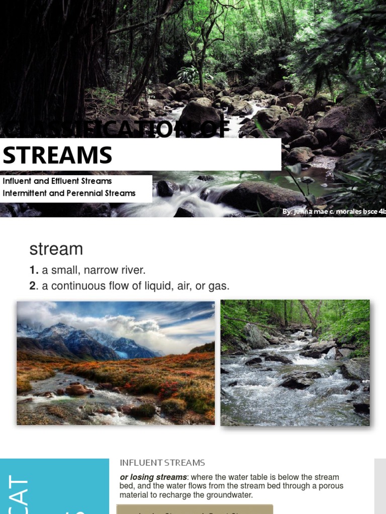 Classification of Streams | PDF | Stream | Surface Runoff