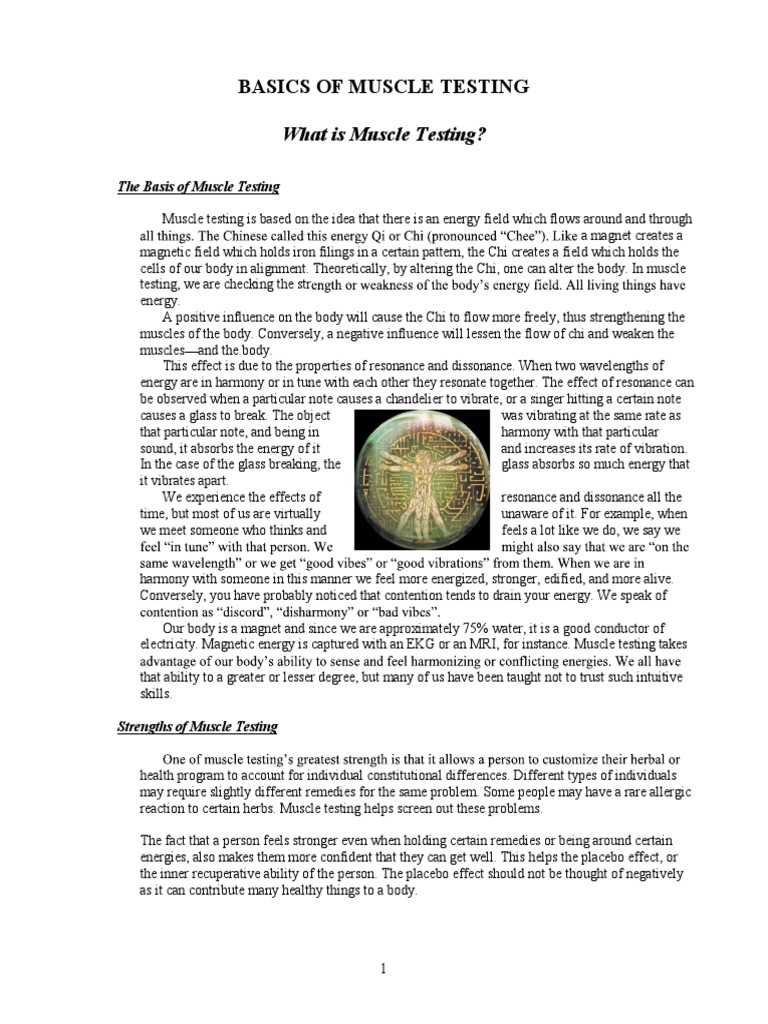 Basics of Muscle Testing | PDF | Resonance | Hand