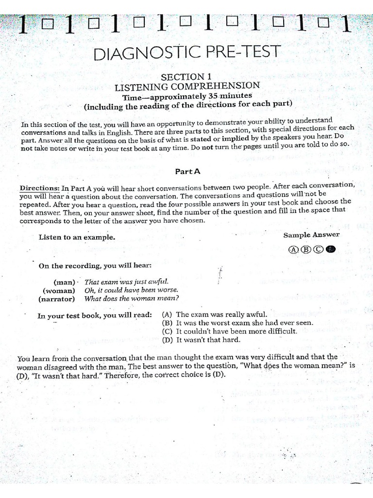 Diagnostic Pre Test | PDF