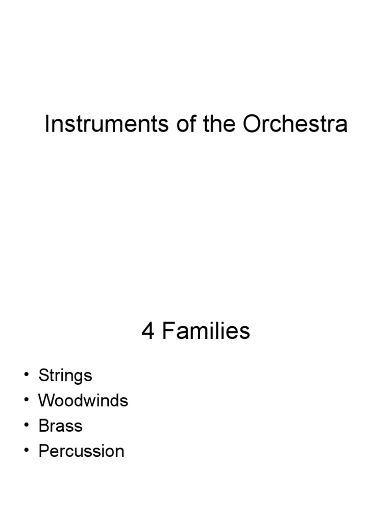 Instruments of The Orchestra | PDF