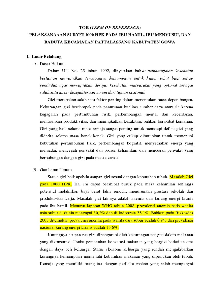 Contoh Tor | PDF