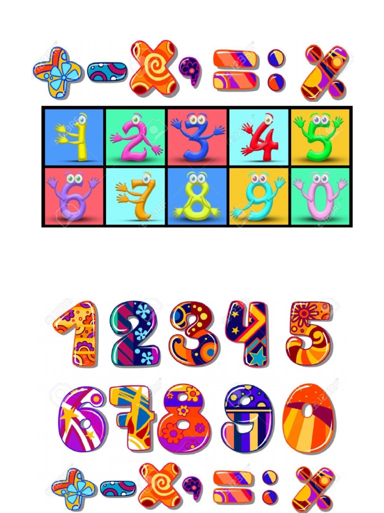 NUMEROS DE COLORES PARA NIÑOS-RECORTAR | PDF