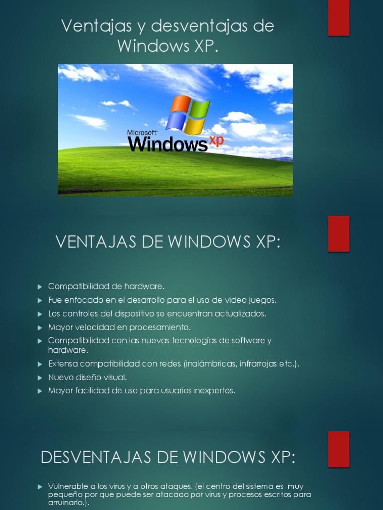 Ventajas y Desventajas de Windows XP | PDF
