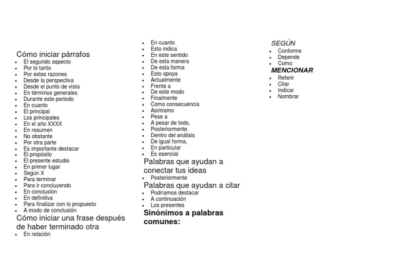 Palabras de Enlace | PDF