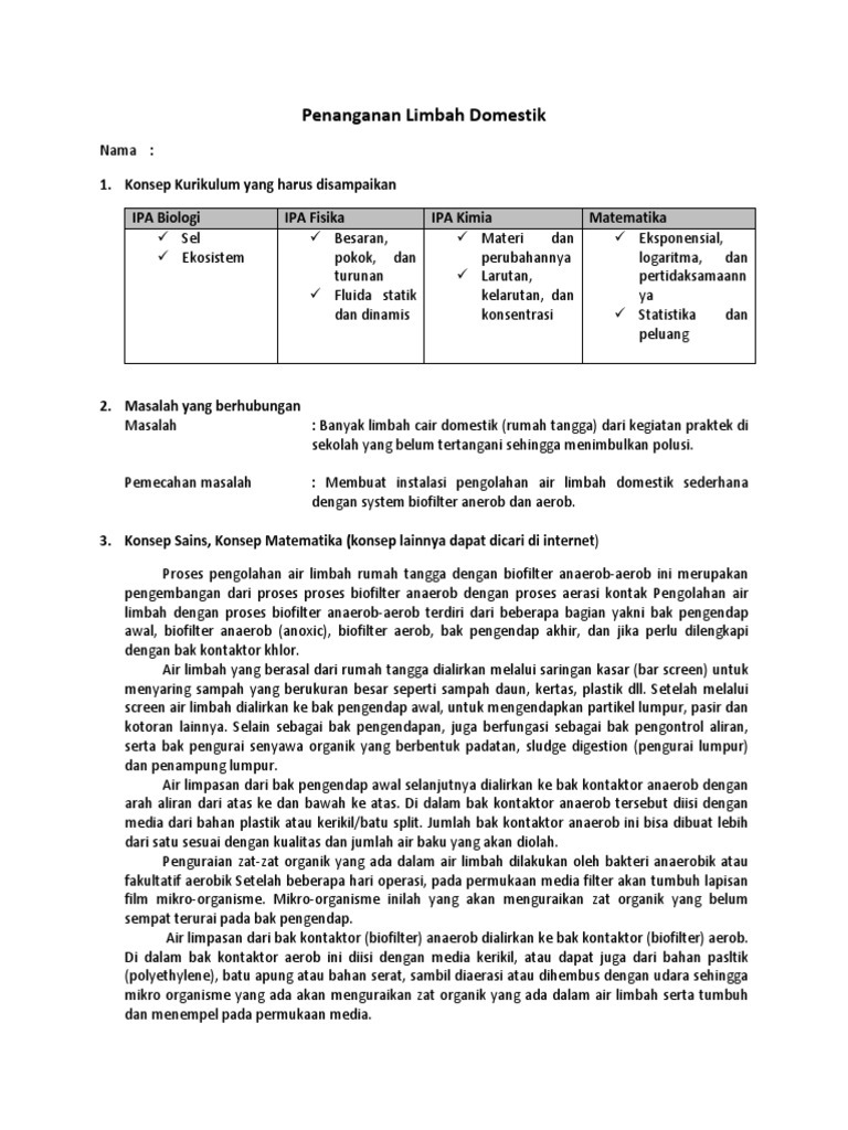 Contoh Pembelajaran STEM | PDF