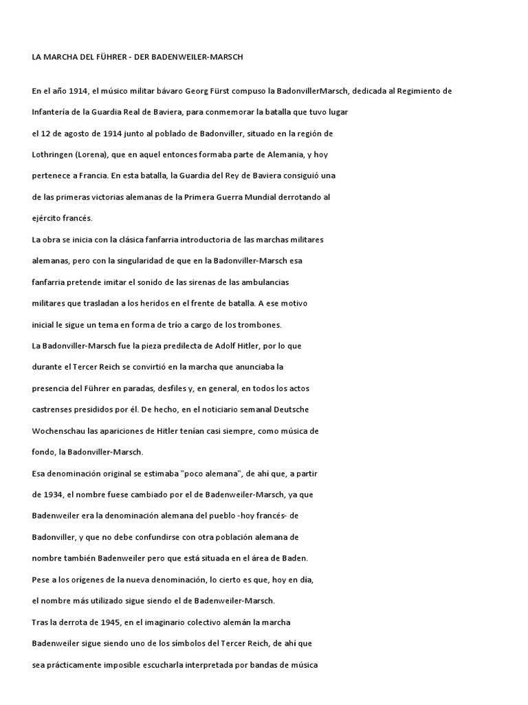 Marcha | PDF | Alemania nazi | Adolf Hitler