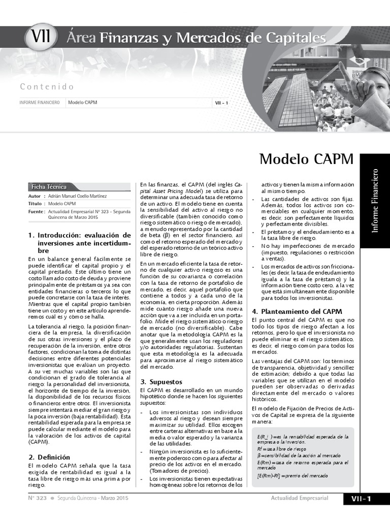Modelo Capm | PDF | Economias | Business