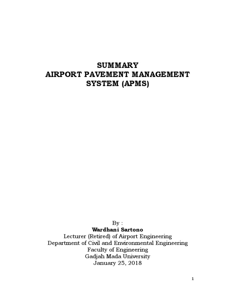 Apms - Asphalt Pavement Management System | PDF | Road Surface | Runway