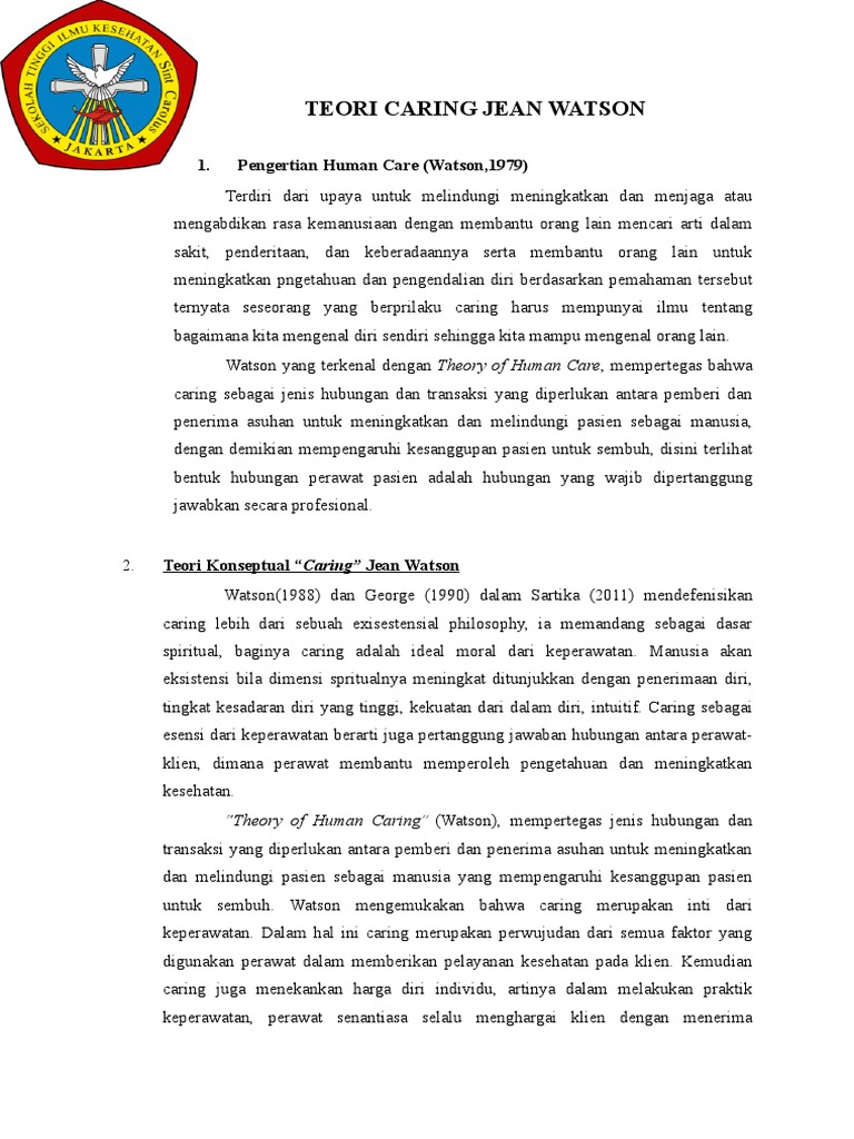 Teori Caring Jean Watson | PDF