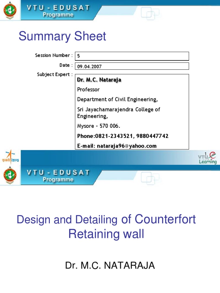 Retaining Wall Counterfort PDF | PDF | Civil Engineering | Structural Engineering