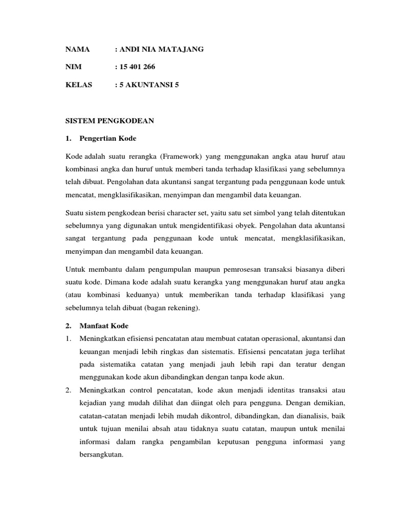 Sistem Pengkodean | PDF