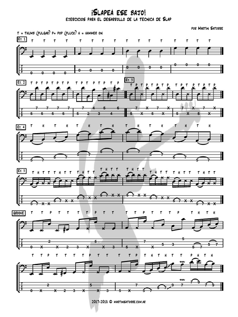 Slap Groove Ejercicios | PDF