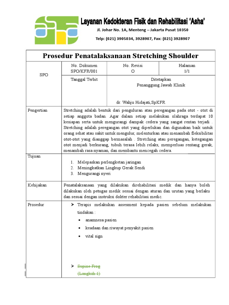 SOP Stretching Knee | PDF