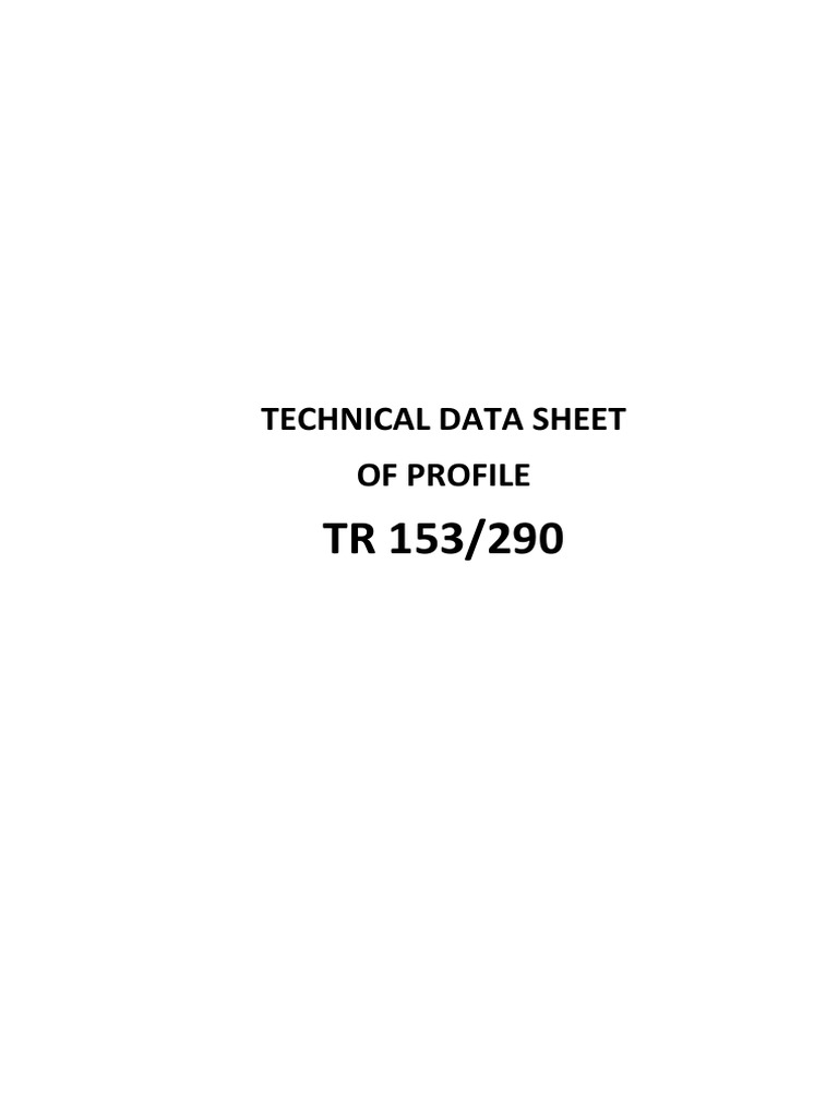 ArcelorMittal TR 153/290 Technical Data | PDF | Building Engineering ...