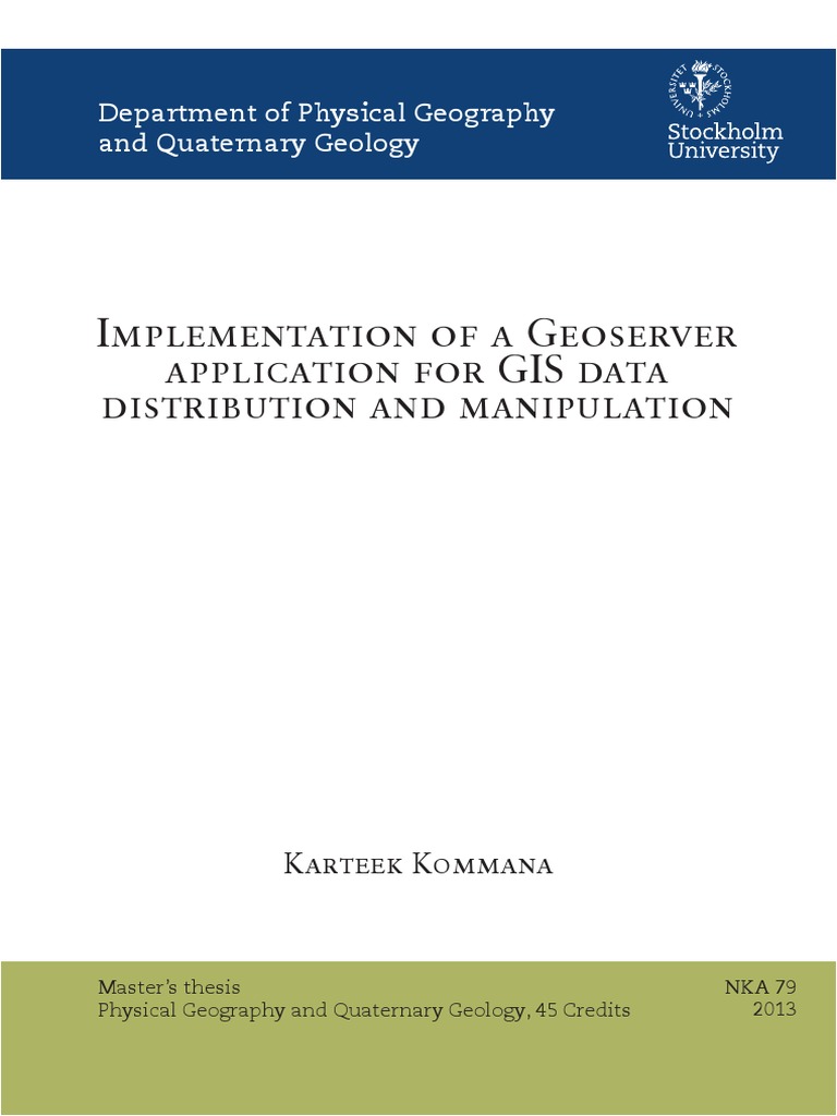 Implementation of A Geoserver Application For GIS Data Distribution and ...