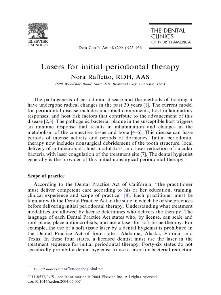 Lasers in Perio | PDF | Dentistry | Mouth