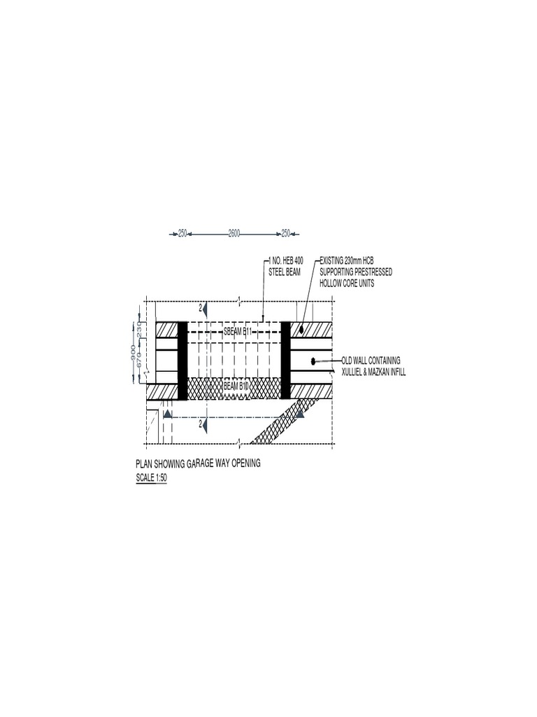 1 NO. HEB 400 Steel Beam Existing 230Mm HCB Supporting Prestressed ...