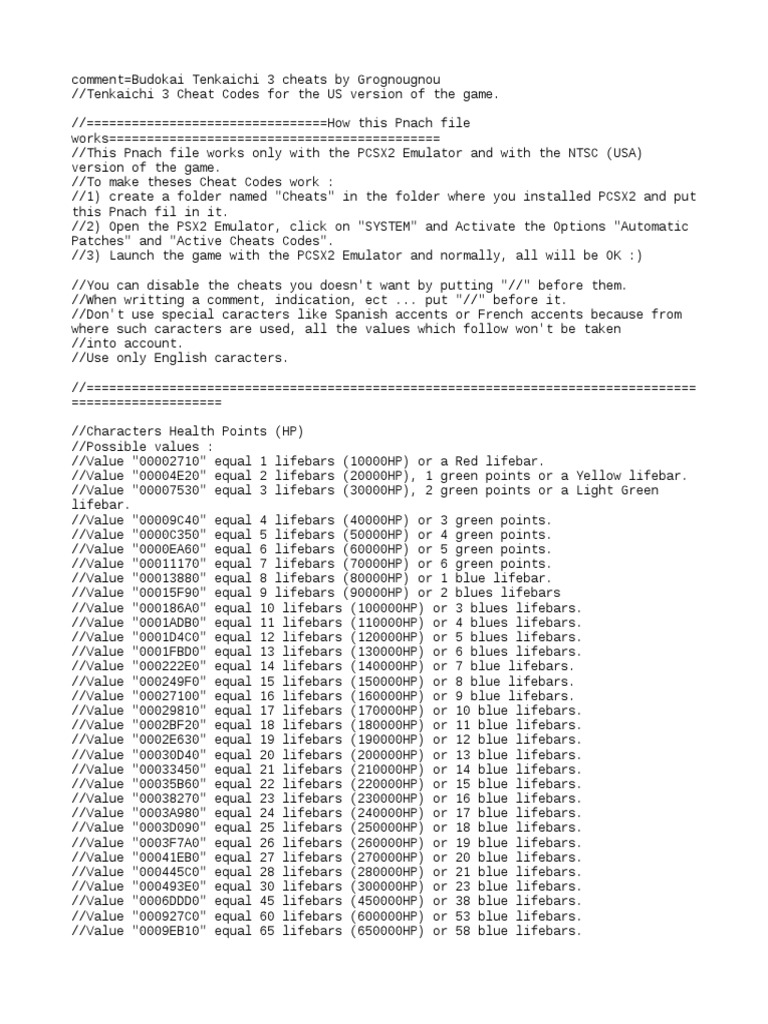 428113C2 Pnach | PDF | Dragon Ball