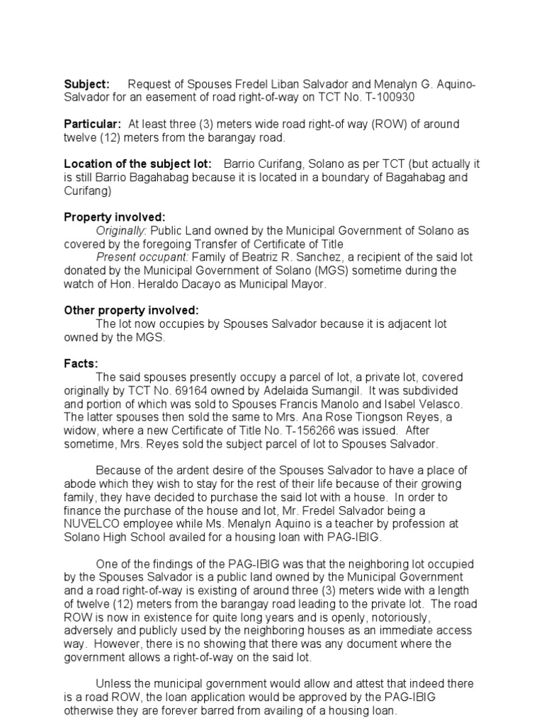 Easement | PDF | Easement | Civil Law (Common Law)