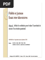 Évaluation de la Justesse et Fidélité | PDF | Erreur de mesure | Moyenne