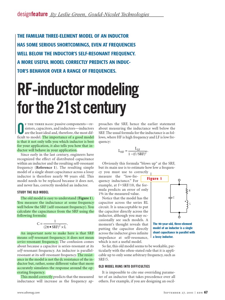 RF-inductor Modeling For The 21st Century: Designfeature | PDF ...