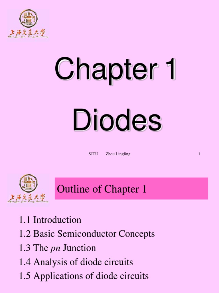 Chapter1 Diodes 1 | PDF | Doping (Semiconductor) | Semiconductors