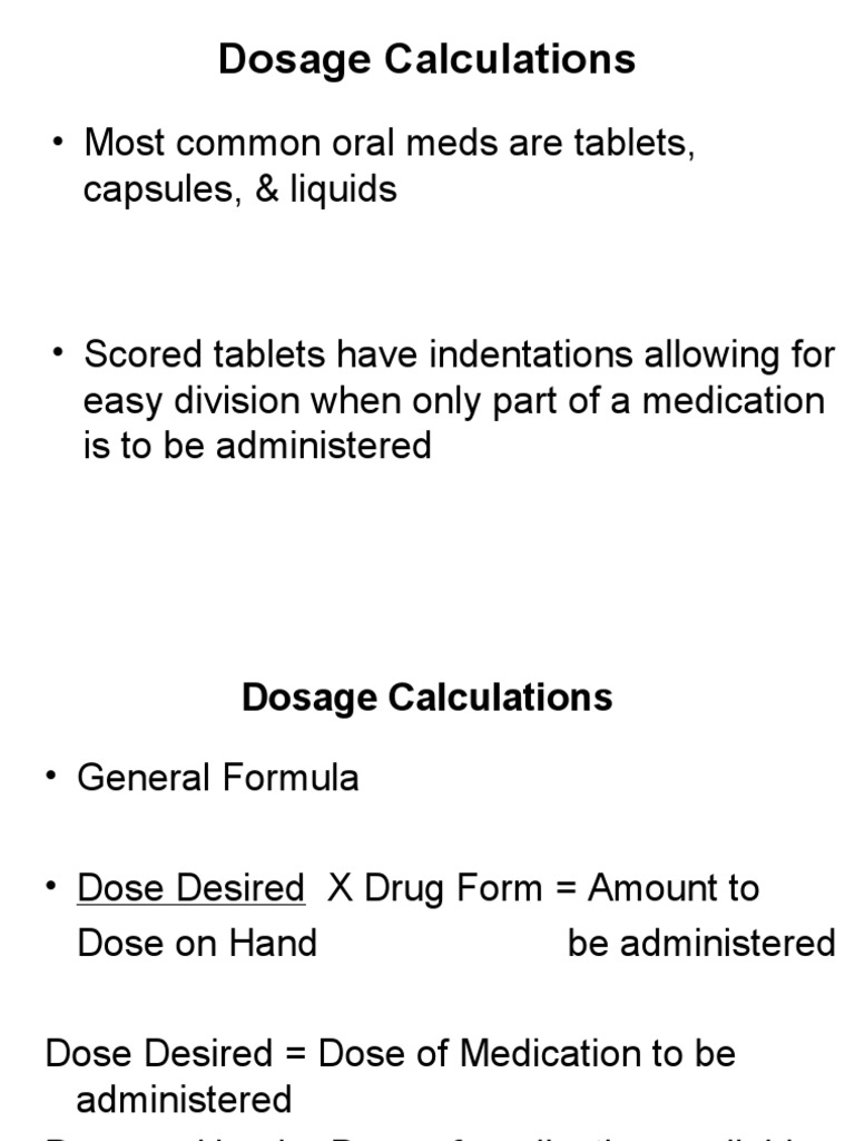PN - Adult Dosage Calculations | PDF
