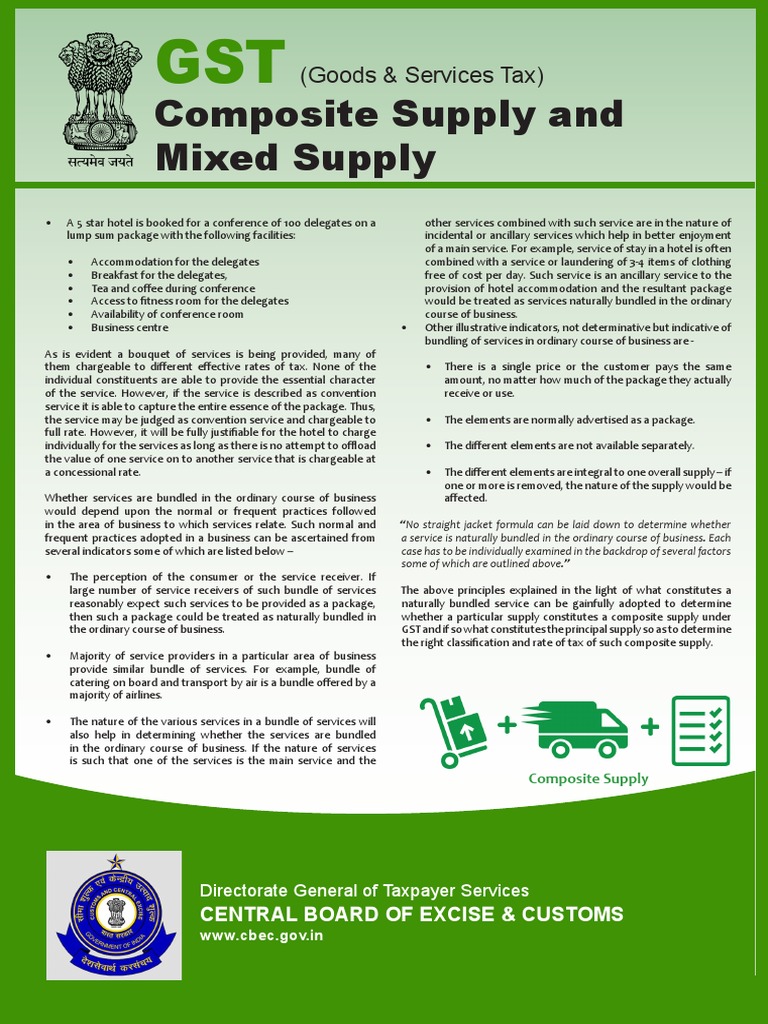 1-Composite Supply & Mixed Supply | PDF | Value Added Tax | Taxes