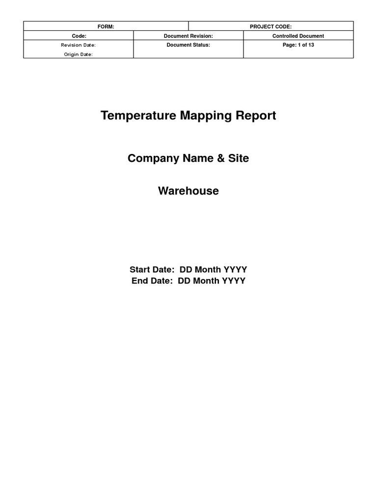 ECA PQG GDP Guideline Chapter 3 Appendix 2 Temp Map Report Template ...