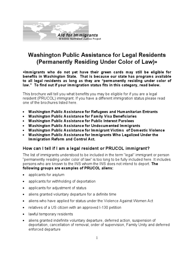Prucol | Immigration And Naturalization Service | Welfare | Free 30-day ...