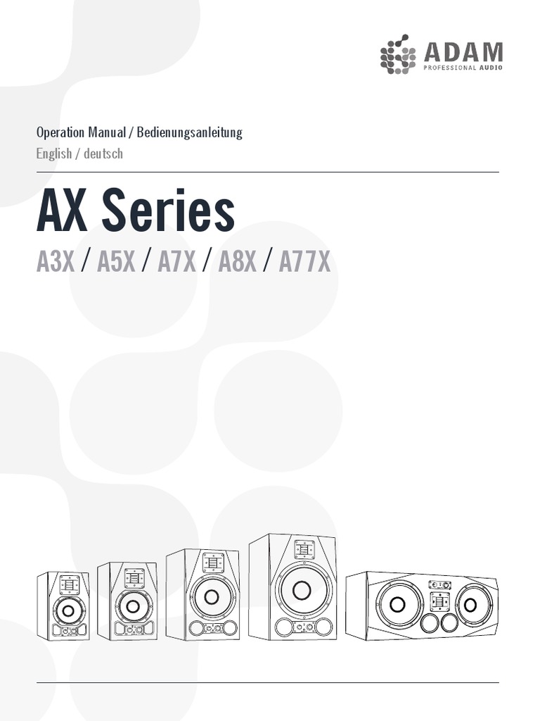 AX Series: A3X A5X A7X A8X A77X | PDF | Loudspeaker | Equalization (Audio)