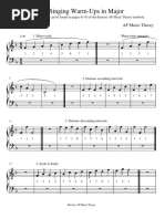 Choir Music Reading Cheat Sheet | PDF | Clef | Notation