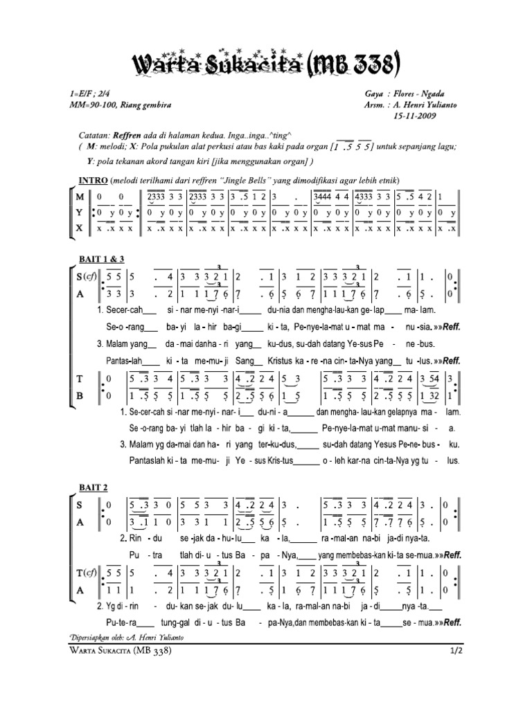 Warta-Sukacita-Mb-338-2 (Partitur SATB) | PDF
