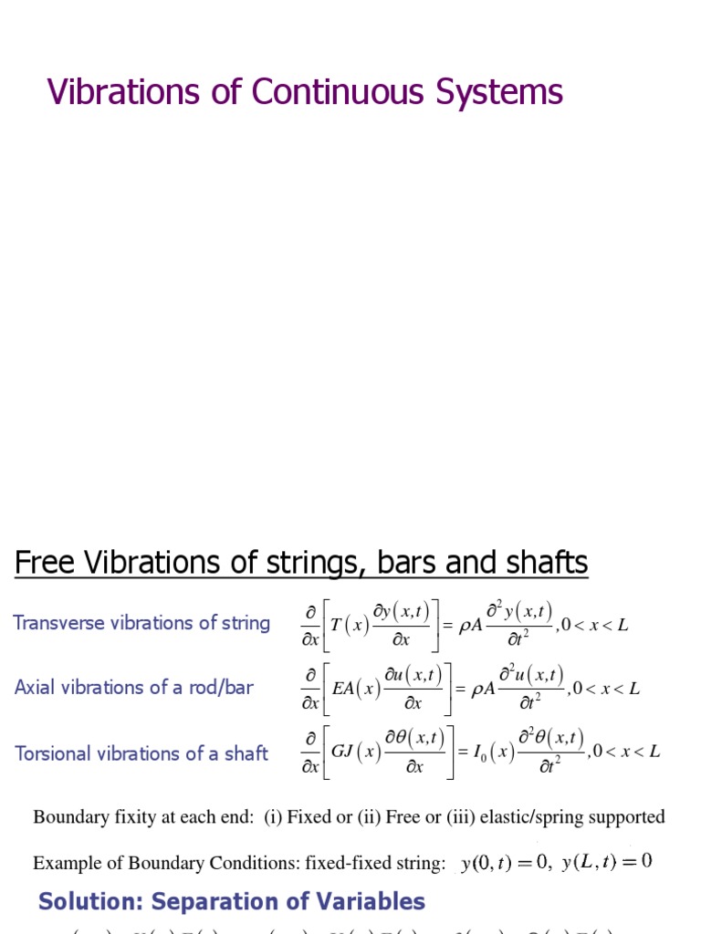 Vibrations of Continuous Systems | PDF | Bending | Beam (Structure)