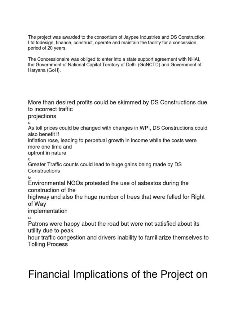 Financial Implications of The Project On | PDF | Banks | Investing