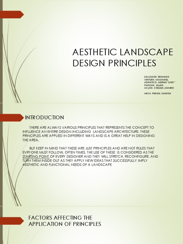 Aesthetic Landscape Design Principles | PDF | Art