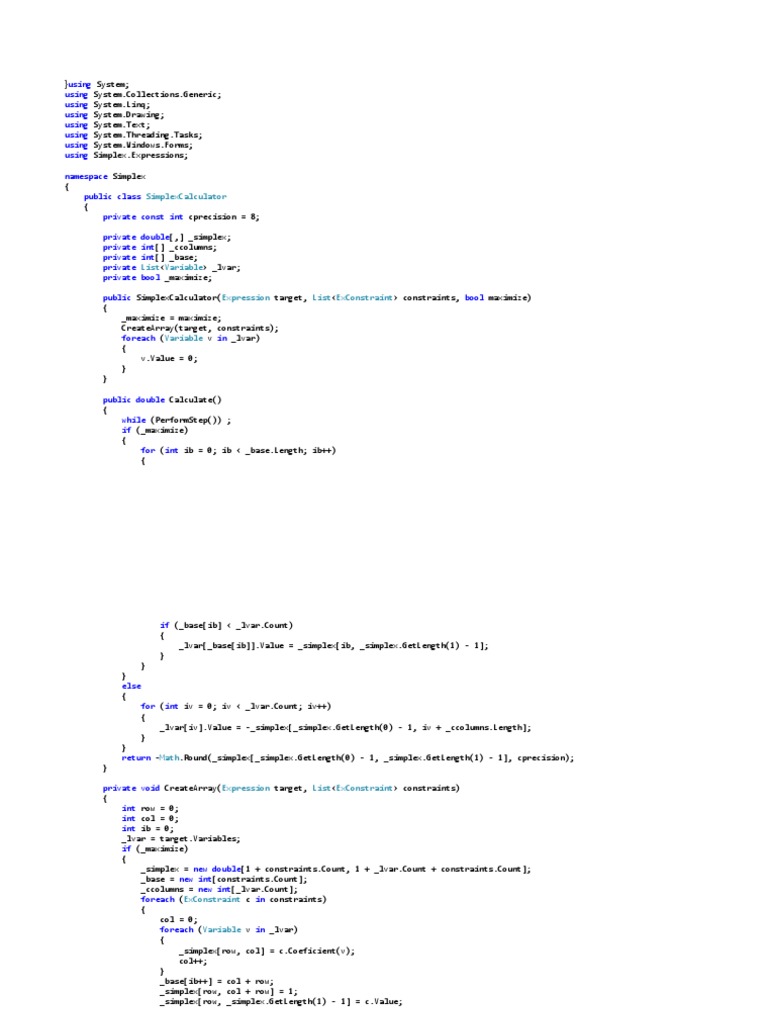 Simplex | PDF | Computer Programming | Areas Of Computer Science