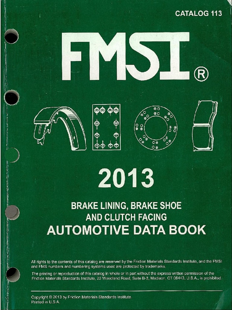 Catalogo FMSI 2013 | PDF | Brake | Rivet