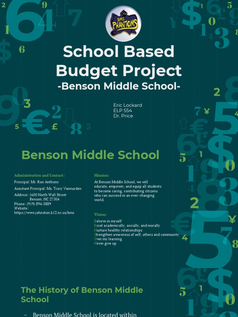 Benson Middle School Budget Overview | PDF | Tutor | Classroom
