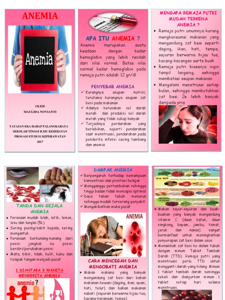 Leaflet Anemia untuk Remaja Putri | PDF