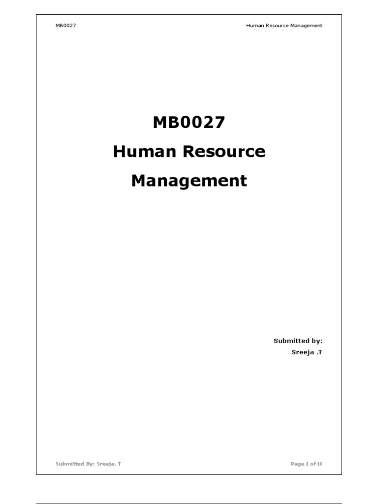 Human Resource Management | PDF | Employment | Salary