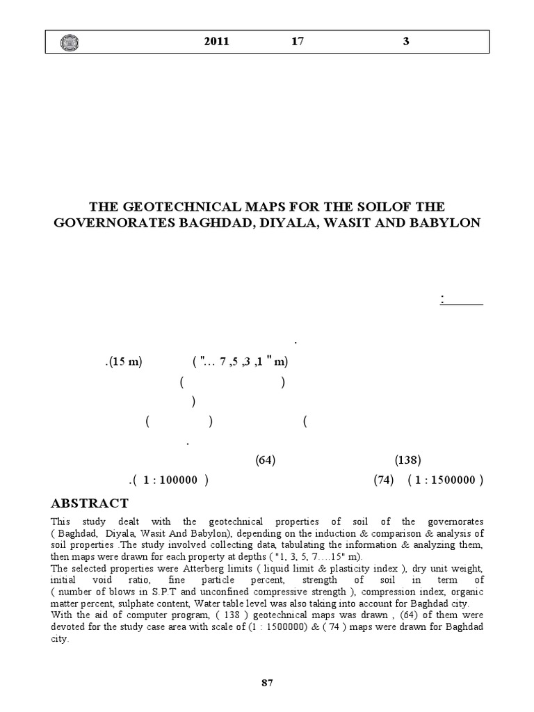 Geotechnical Soil Maps of Iraq | PDF | Physical Sciences | Horticulture And Gardening