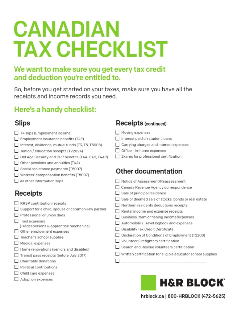 Tax Return Document Checklist ENG 17 Rev | PDF | Welfare | Taxes