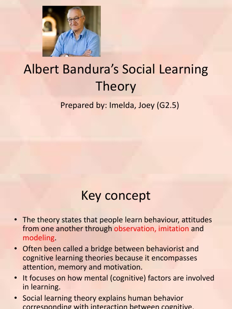 An Overview of Albert Bandura's Social Learning Theory and Its Key Concepts of Observational ...