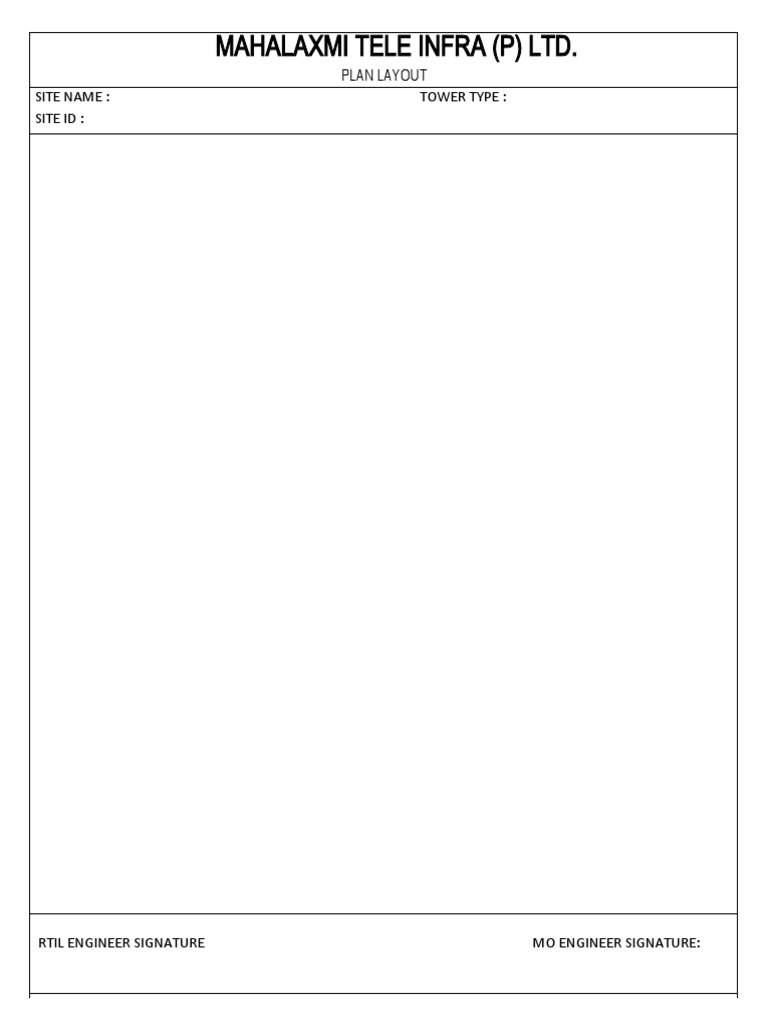 Telecom Site Plan Layout | PDF | Computers | Technology & Engineering
