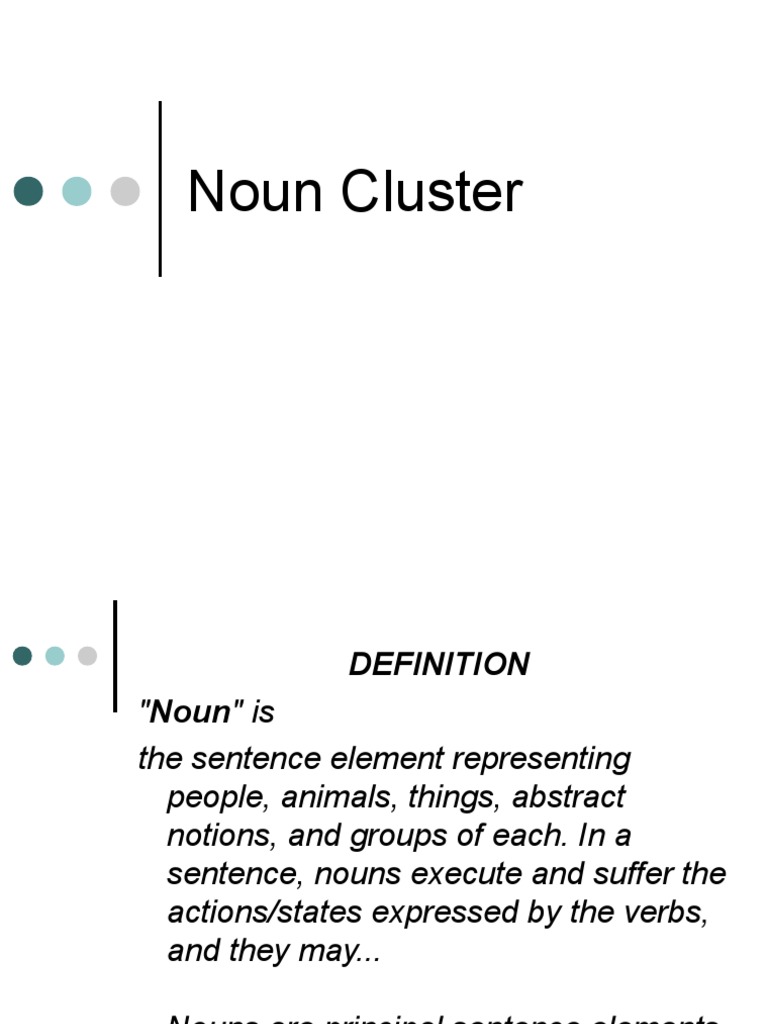 Noun Cluster Edit 1 | PDF | Noun | Verb