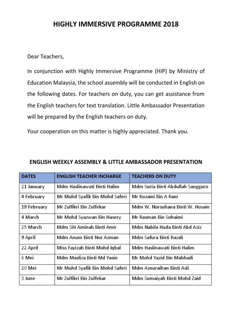 Highly Immersive Programme 2018 | PDF