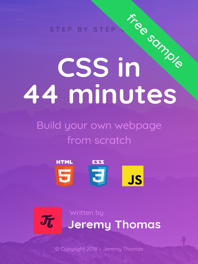 CSS in 44 Minutes Ebook - Free Sample | PDF | Cascading Style Sheets | Html