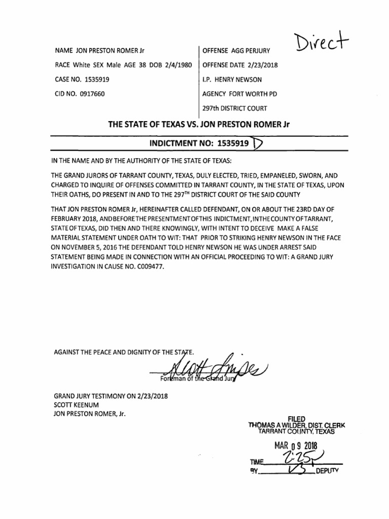 Jon Romer Indictment | PDF